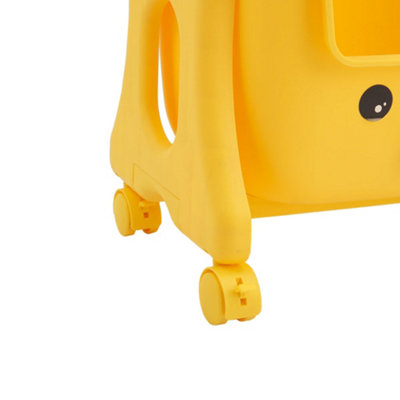 Three-layer Cute Children's Floor-standing With Pulleys Little Yellow ...