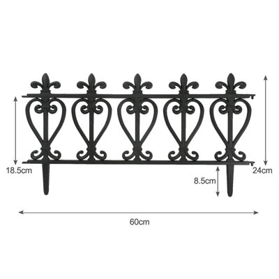 Three-piece Free Splicing Courtyard Garden Plug-in Plastic Fence Garden ...