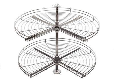 Three quarter carousel - kitchen storage system - 750, chrome at B&Q