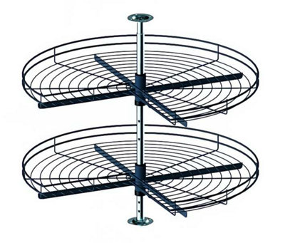 Three quarter carousel - kitchen storage system - 750, silver | DIY at B&Q