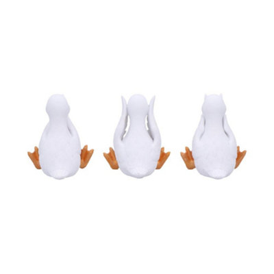 Three Wise Goofy Geese Figurines - Nemesis Now