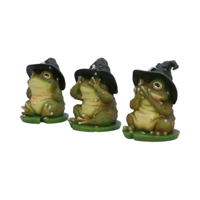 Three Wise Wizard Toad Figurines by Nemesis Now