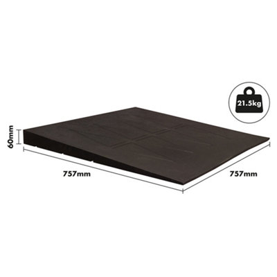 Threshold Edge Slip Resistant Rubber Ramp - 60 x 760 x 750mm - Easy Install