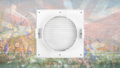 Through Wall Vent Kit - Duo Smart DS4178 with White Weatherproof Cap