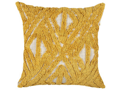 Throw Cushion Geometric Pattern ALCEA Cotton 45 x 45 cm Yellow
