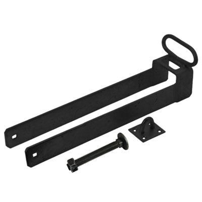 Throw Over Loop Security Gate Latch 18" Heavy Duty Black 3" with ...