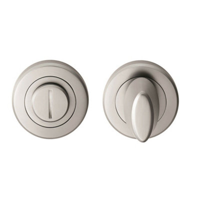 Thumbturn Lock and Release Handle Beveled Edge Concealed Fix Satin Chrome