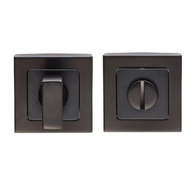 Thumbturn Lock and Release Handle Concealed Fix Square Rose Matt Black