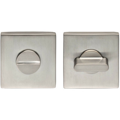 THUMBTURN LOCK AND RELEASE HANDLE CONCEALED FIX SQUARE ROSE SATIN CHROME