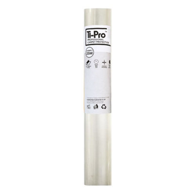 TI-Pro Clear Self-Adhesive Carpet Protector Film Roll 600mm x 25m - DIY ...