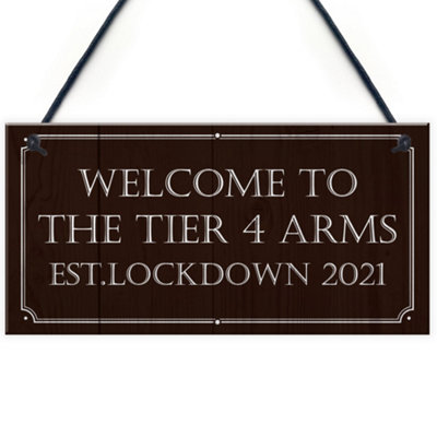 Tier 4 Arms HOME BAR Sign Garden Shed Garage Man Cave Bar Plaque Home ...