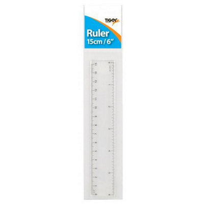 Tiger Chear Shatterproof Ruler Clear (One Size) | DIY at B&Q
