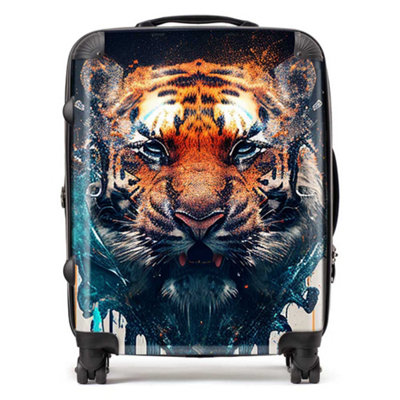 Tiger Face Splashart Suitcase - Large