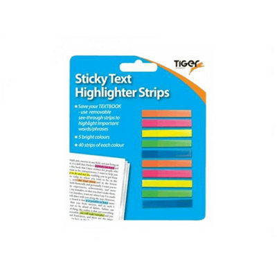 Tiger Highlighter Strips (Pack of 40) Multicoloured (One Size)