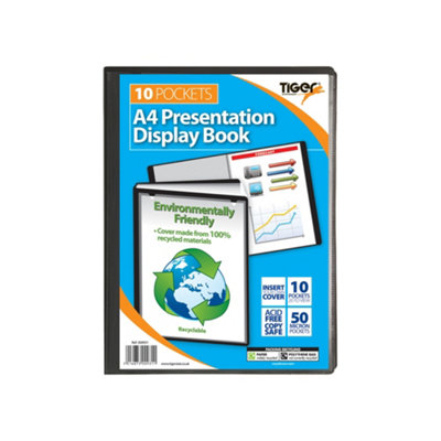 Tiger Stationery A4 Display Book Black (One Size)