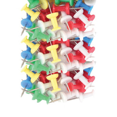 Tiger Stationery Push Pins (Pack of 25) Multicoloured (One Size)