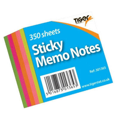 Tiger Stationery Sticky Notes Multicoloured (One Size)