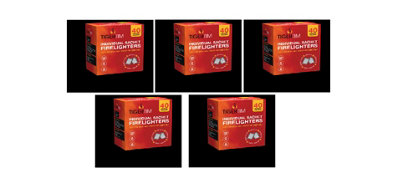 Tiger Tim Individually Wrapped 40 Firelighters Pack of 5