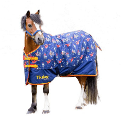 Tikaboo Standard-Neck Prince Charming 100g Horse Turnout Rug Navy (3 6 ...