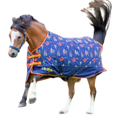 Tikaboo Standard-Neck Prince Charming Lite 100g Horse Turnout Rug Navy ...