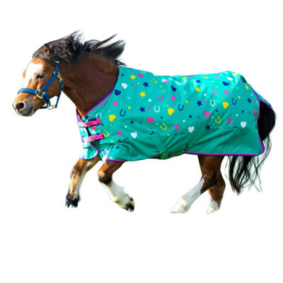 Tikaboo Sunny Shetland Standard-Neck Horse Turnout Rug Turquoise (4 6 ...