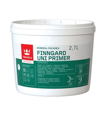 Tikkurila Finngard Uni Primer - Acrylic Primer For Masonry Facades - 3 ...