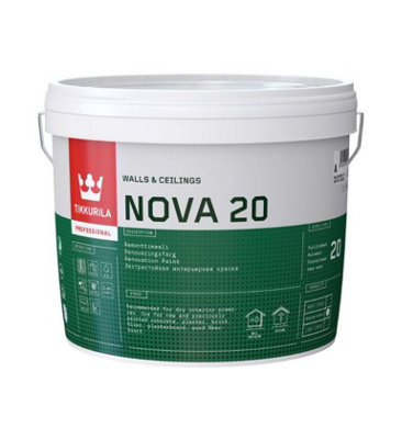 Tikkurila Nova 20 - High Opacity Semi-Matt Paint For Interior Walls ...