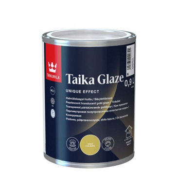 Tikkurila Taika Pearl Glaze - Special Effect, Semi-Transparent Gold Glaze - Shimmering ...