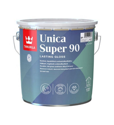 Tikkurila Unica Super 90 - Hard-Wearing, Full Gloss, Urethane Wood ...
