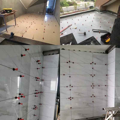 Tile Leveling System Kit 51pcs Clips Spacers for Wall and Floor Tiles