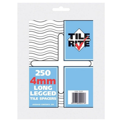Tile Rite - Long Legged Tile Spacers - 4mm (Pack of 250)