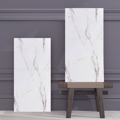 Tile Stickers Marble Adhesive Tile Art Wall Decal Sticker for Kitchen ...