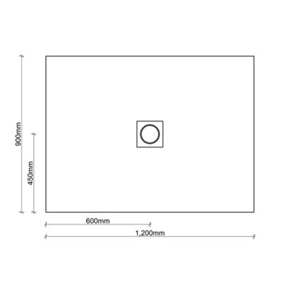 Tileable XPS Foam Wet Room Shower Tray Former Kit inc. Waste - 1200mm x ...