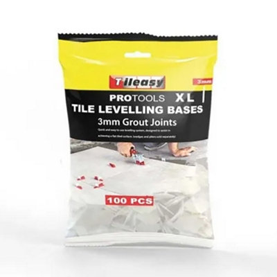 Tileasy 3mm Outdoor Slab Tile Levelling Spacer Bases Pack of 100