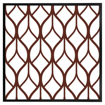 Tiled geometrics (Picutre Frame) / 24x24" / Grey