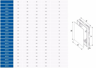 Tiled Magnetic Access Panel Control Hatch 150mm x 300mm