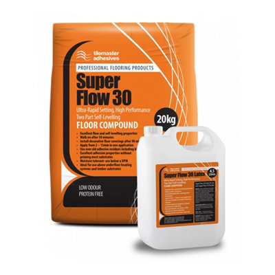 Tilemaster Superflow 30 Incl 4.5L Liquid | DIY at B&Q