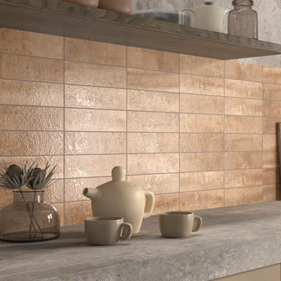 TILES360 JOY TERRACOTTA PREMIUM CERAMIC WALL TILES, PACK OF 50 (1M2 ...