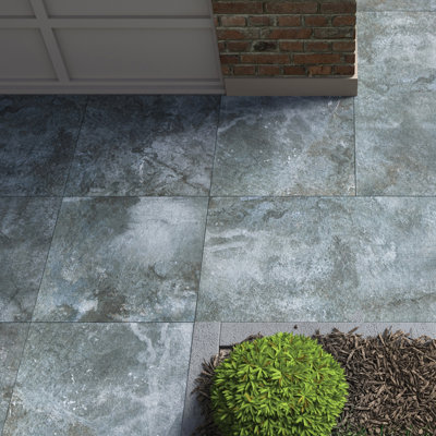 Tiles360 Mayfair Blue Outdoor Tile Garden Paving Slabs Porcelain, Pack ...