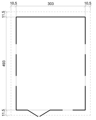 TIMBELA Wooden Garden Shed 17x11 ft/15m2 - FSC certified - M337