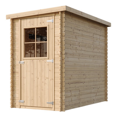 TIMBELA Wooden Garden Shed - 4x8 ft - 2.63 m2 - FSC certified wood - M306