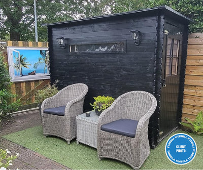 TIMBELA Wooden Garden Shed - 4x8 ft - 2.63 m2 - FSC certified wood - M306