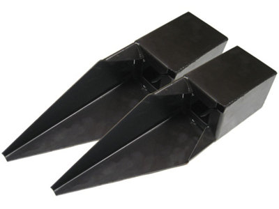 TIMBER FENCE POST REPAIR SPUR 3" (PACK OF 2 WEDGE GRIP METAL SUPPORT 75MM)