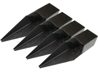 Timber Fence Post Repair Spur 3" (Pack of 4 Wedge Grip Metal Support 75MM)