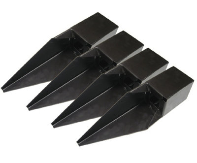 Timber Fence Post Repair Spur 4" (Pack of 4 Wedge Grip Metal Support 100MM)