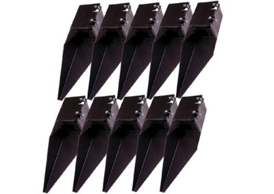 Timber Fence Post Repair Spurs 3" 75MM x10 (Metal Support Wedge)