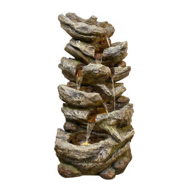 Timber Flow Mains Power Water Feature