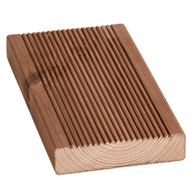 Timber Focus Decking Board Brown Softwood 28x120mm - x2.4 Single piece