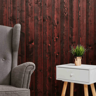 Timber Focus Internal Cladding Rustic For Walls & Ceilings Cherry (L) 2 ...