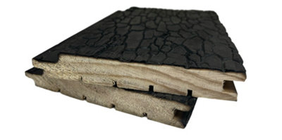 TIMBER FOCUS SERTIWOOD DEEP CHARRED ACCOYA UTS TONGUE AND GROOVE SAMPLE